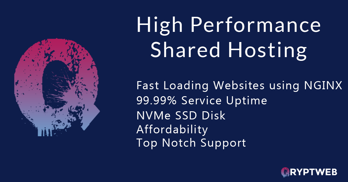 Shared Hosting Plans - High Performance Web Hosting From QryptWeb